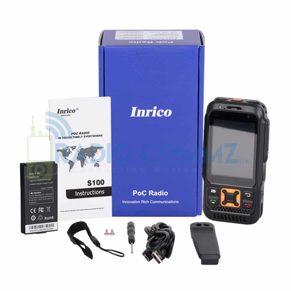 Inrico S100 4G POC Radio – Radio Commz UK Ltd